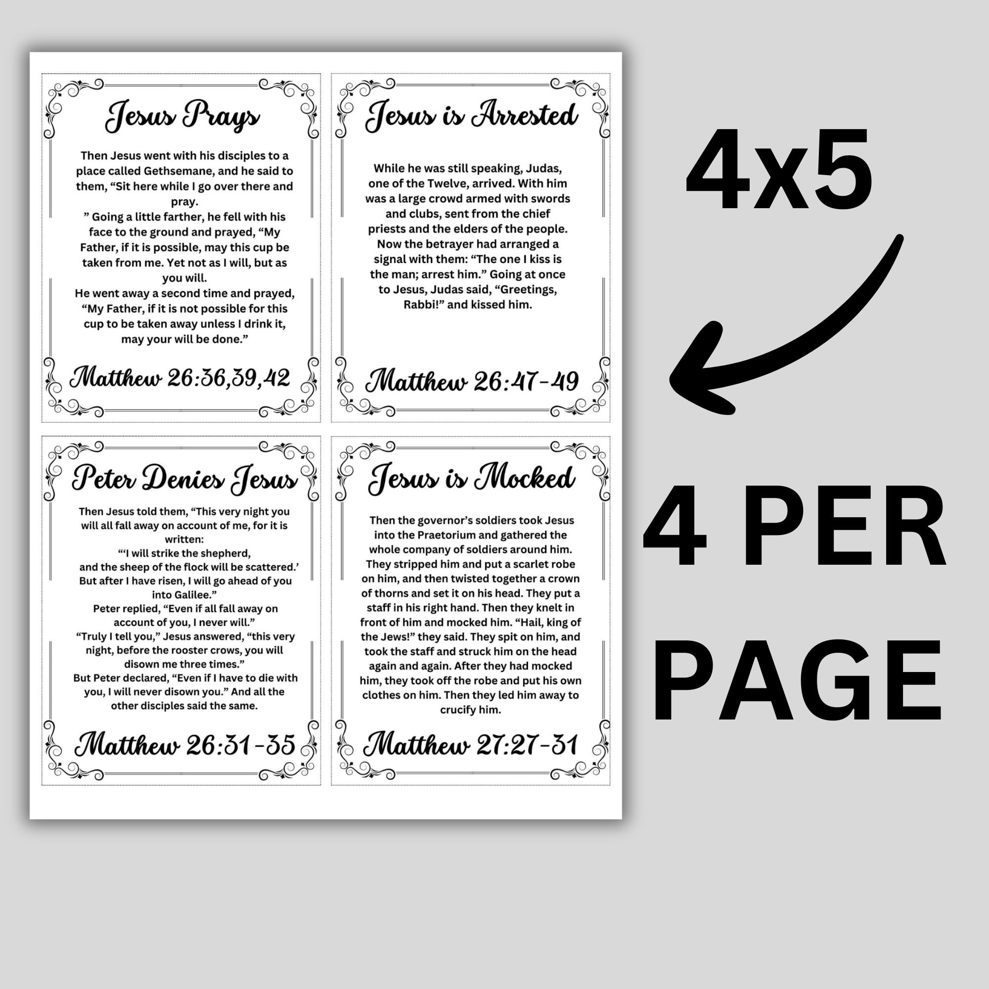 LDS Holy Week Study Cards Hosanna Palm Sunday, Printable Easter Story ...