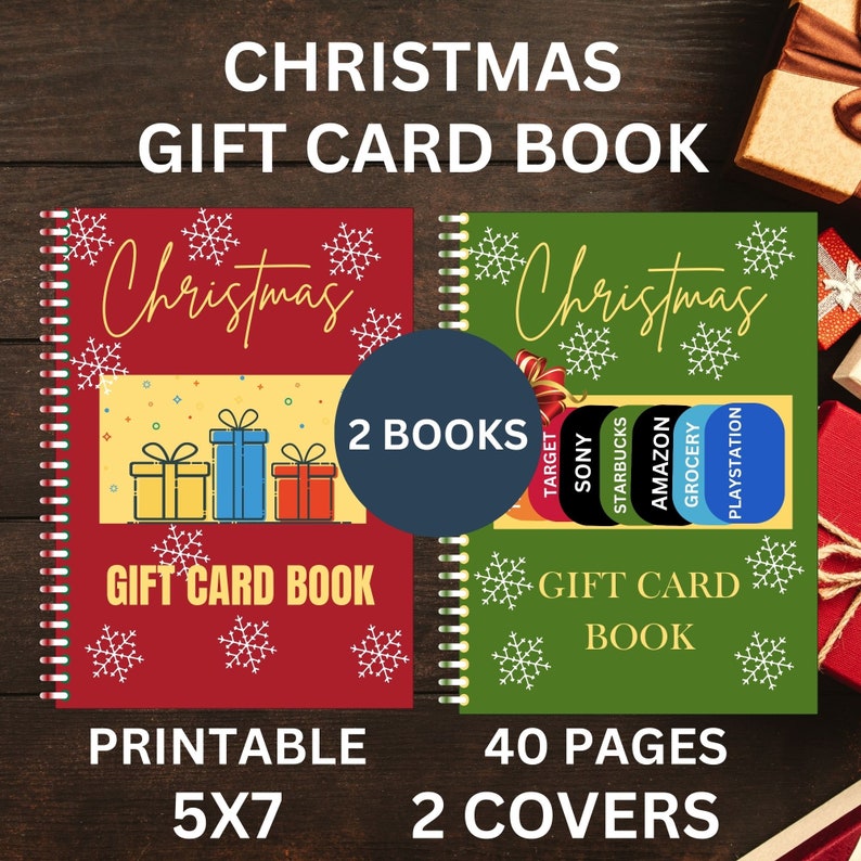 Christmas Gift Card Book, Printable Christmas Gift for Kids, Christmas ...