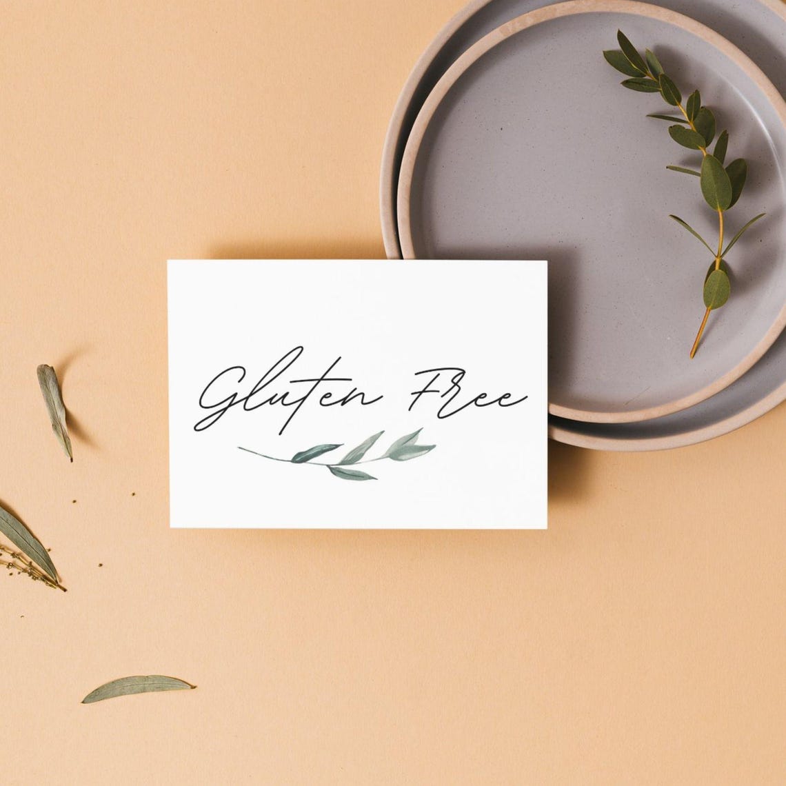Gluten Free Table Tent , Gluten Free Food Sign, Wedding Signs, Wedding ...