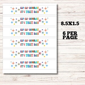 STAAR Test Day Tag Water Bottle Label, STAAR Test Tag, School Test ...