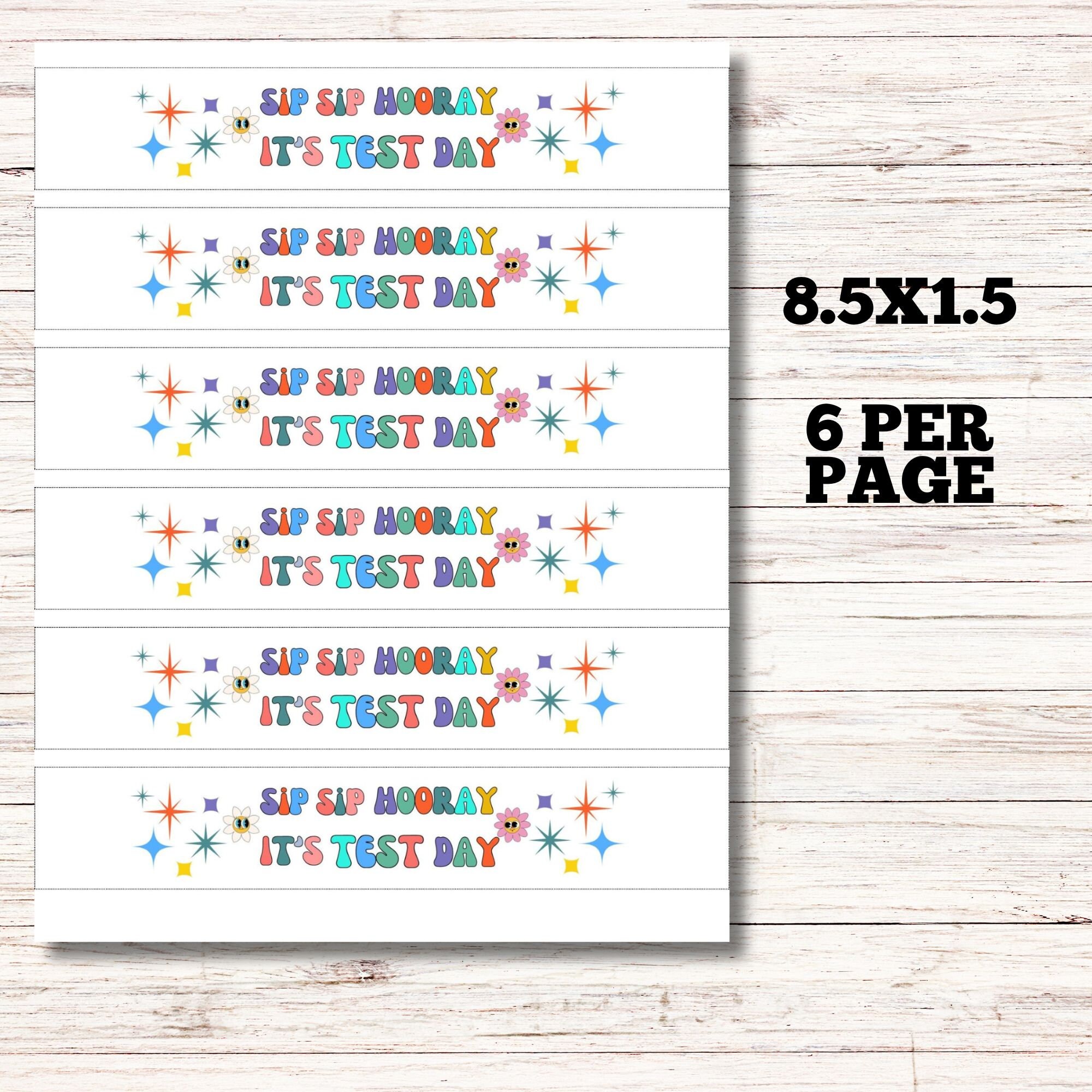 STAAR Test Day Tag Water Bottle Label, STAAR Test Tag, School Test ...