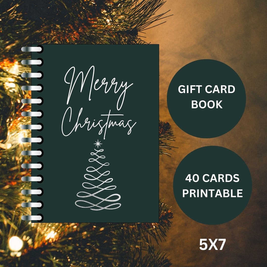 Christmas Gift Card Book, Printable Christmas Gift for Kids, Christmas ...