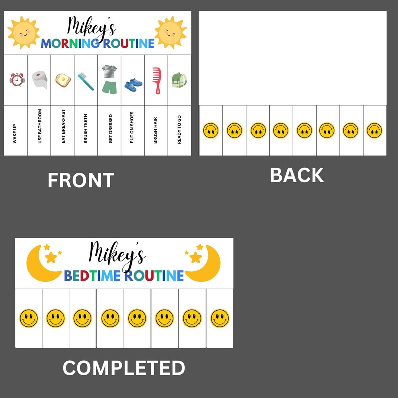 Kids Routine Flip Chart, Morning Routine, Bedtime Routine, Kids Routine ...
