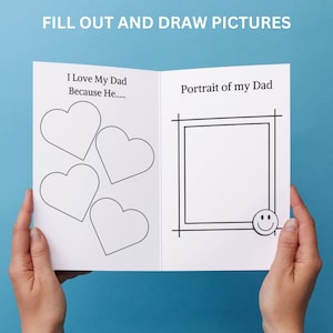 All About My Dad Printable, Fathers Day Coloring Card Printable, DIY ...