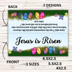 Jesus is Risen Easter Printable, He is Risen Treat Bag Topper, Jesus is ...