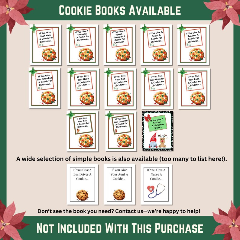 If You Give a Teacher a Cookie Gift Book Printable, Teacher Christmas ...