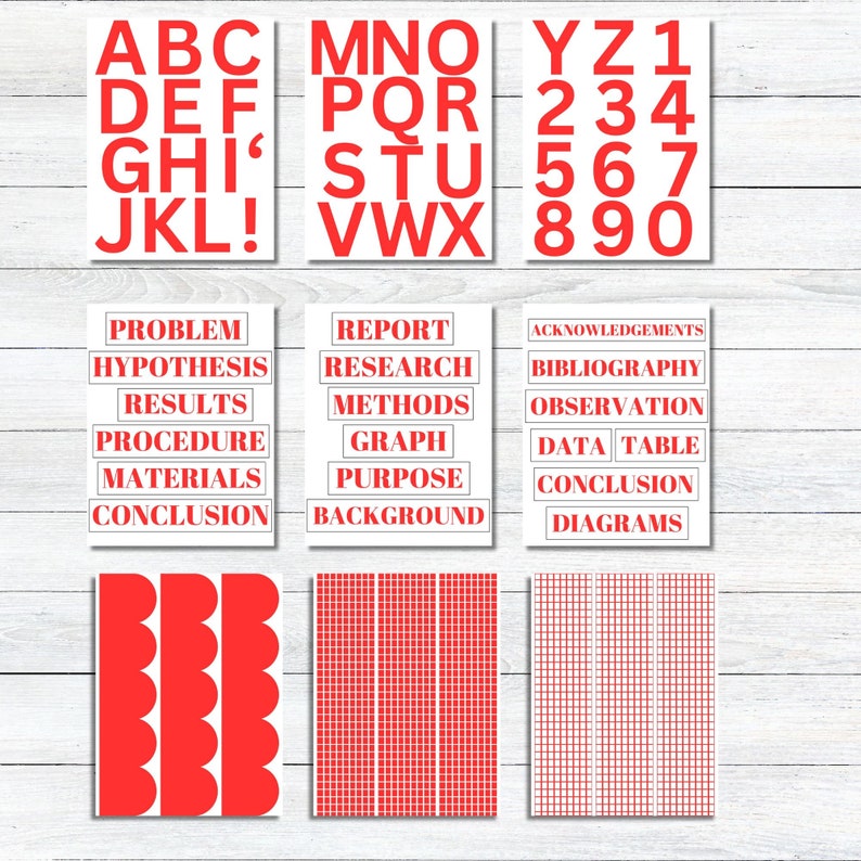 Science Fair Poster Labels, Scientific Method, Science Fair Project ...