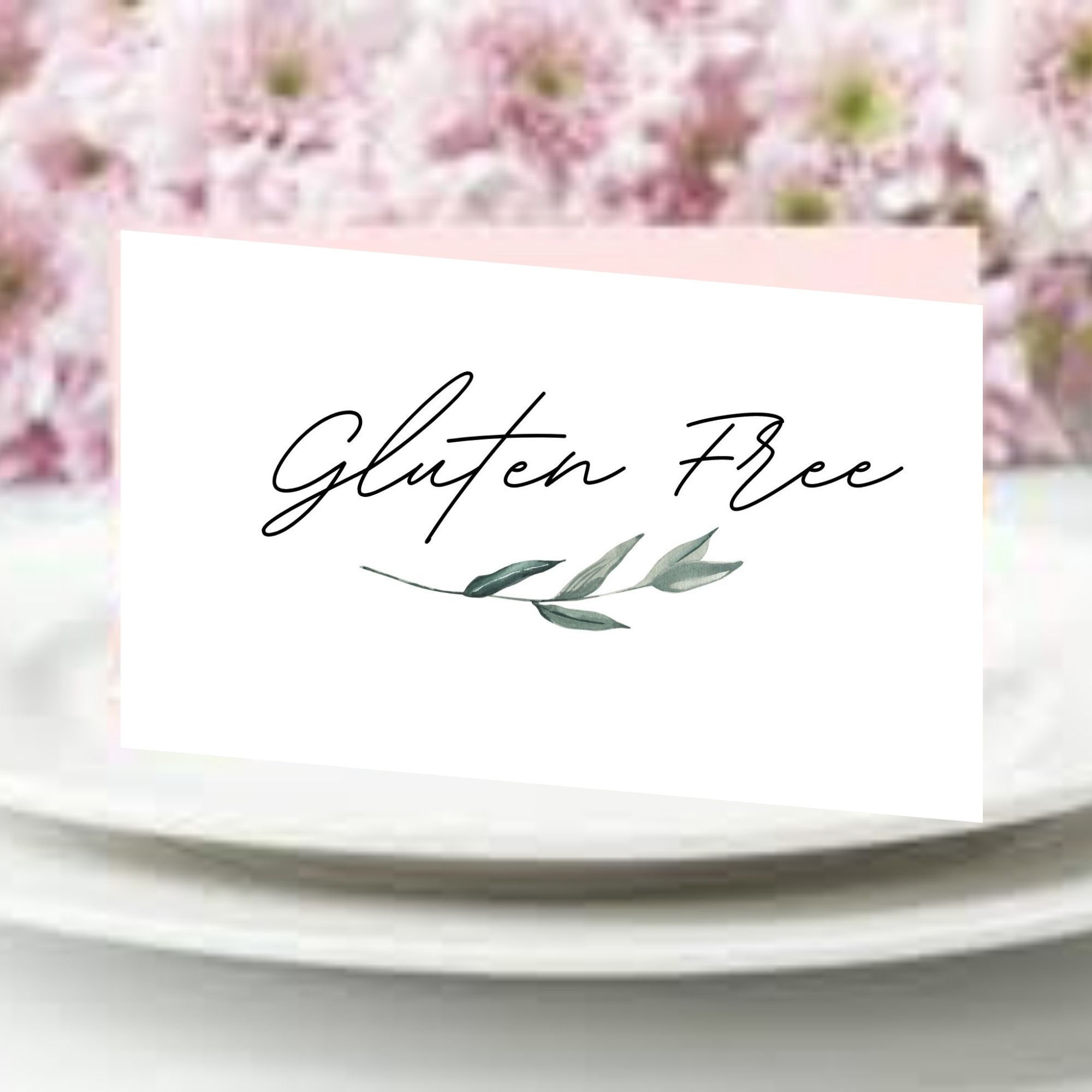 Gluten Free Table Tent , Gluten Free Food Sign, Wedding Signs, Wedding ...