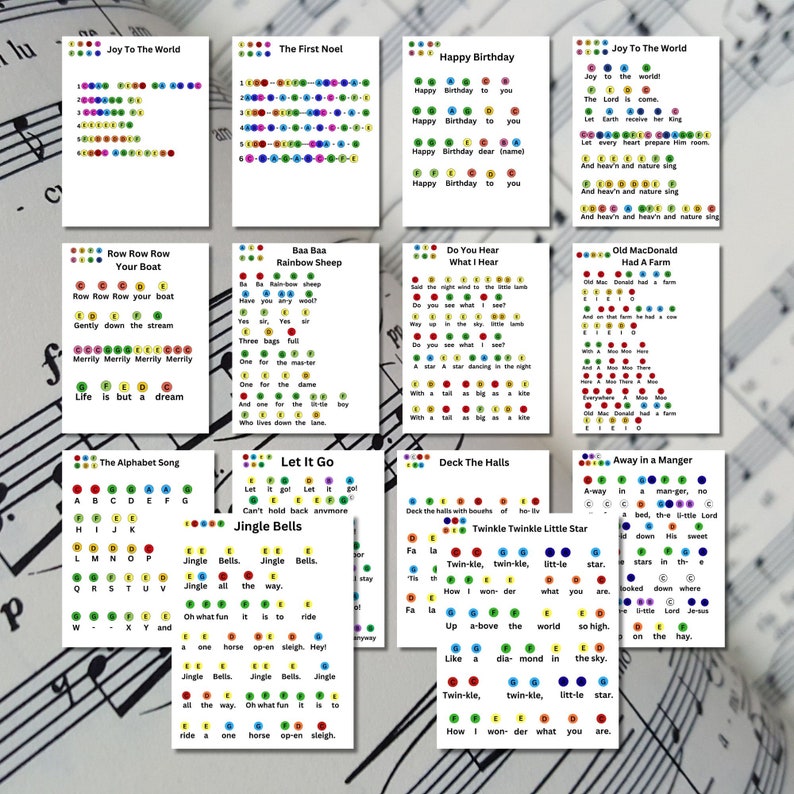 Handbell Sheet Music Instant Digital Download, Printable Hand Bell ...