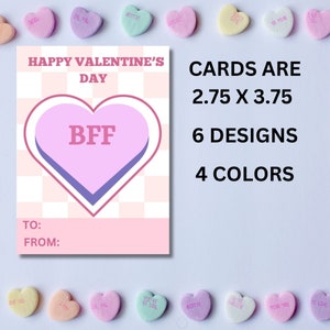 Printable Valentine's Day Cards, Classroom Valentine's Day Cards for ...