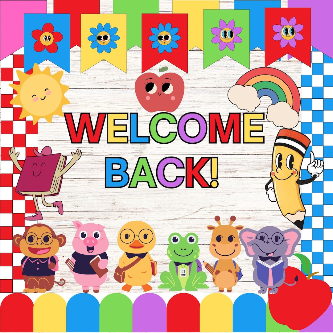 Welcome Back to School Bulletin Board Kit: Printable Classroom Decor ...