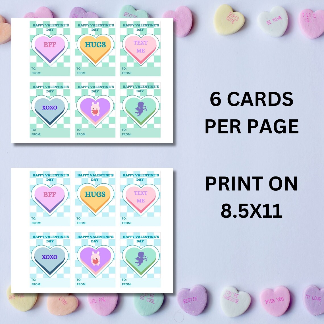 Printable Valentine's Day Cards, Classroom Valentine's Day Cards for ...