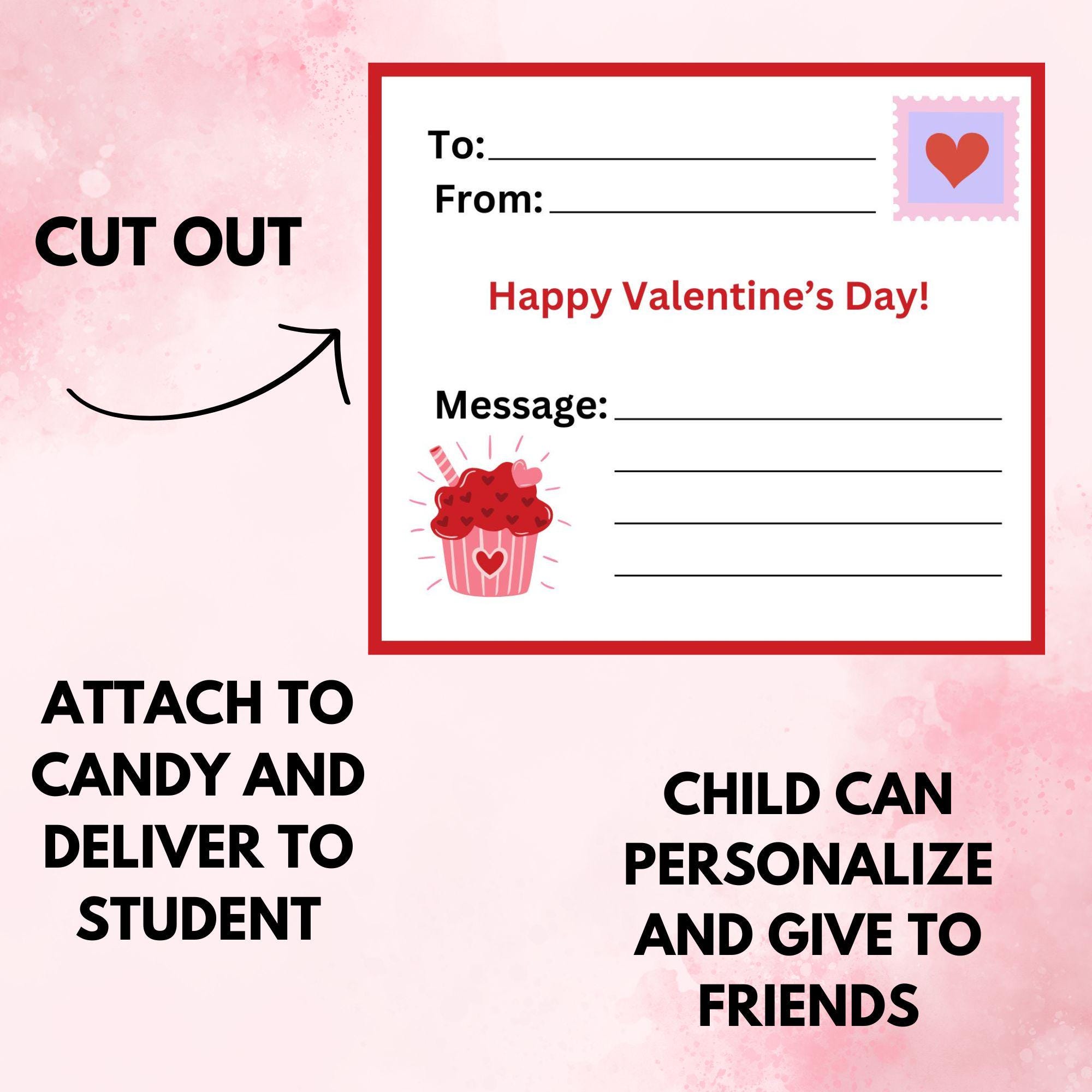 Editable Valentines Day Candy Gram Printable, Lollipop Candy Gram for ...