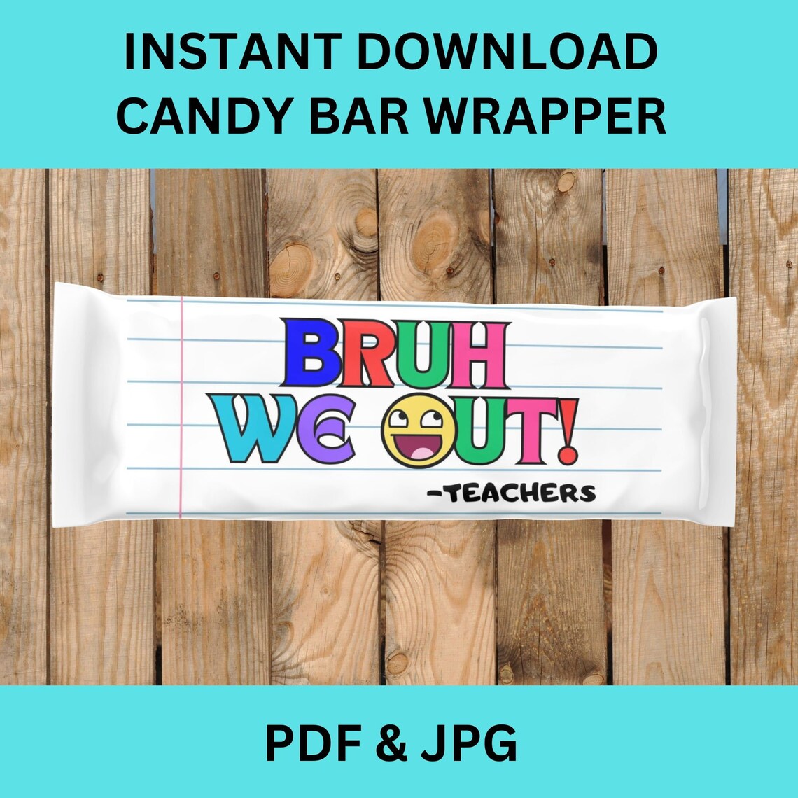 Teacher Thank You Chocolate Bar Wrapper, Chocolate Candy Bar Wrapper ...