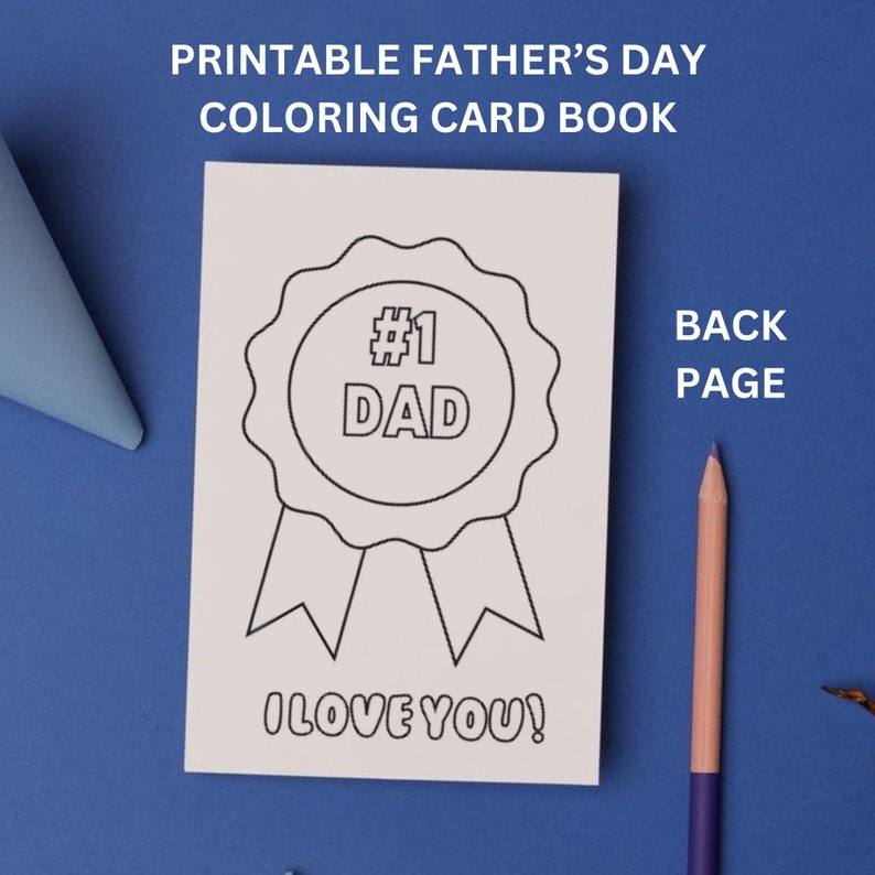 All About My Dad Printable, Fathers Day Coloring Card Printable, DIY ...