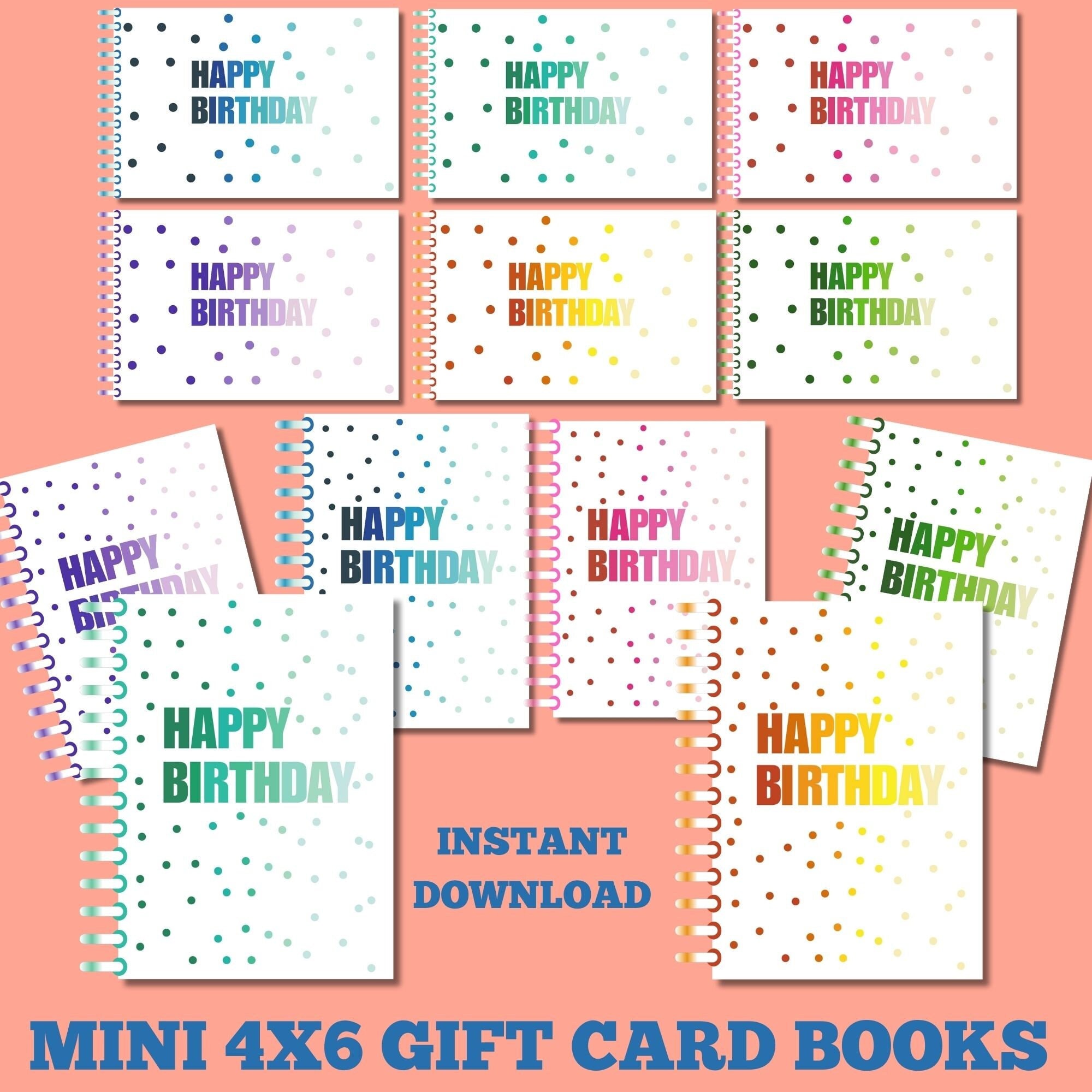 Mini Birthday Gift Card Book for Mom, Printable Birthday Gift Card for ...