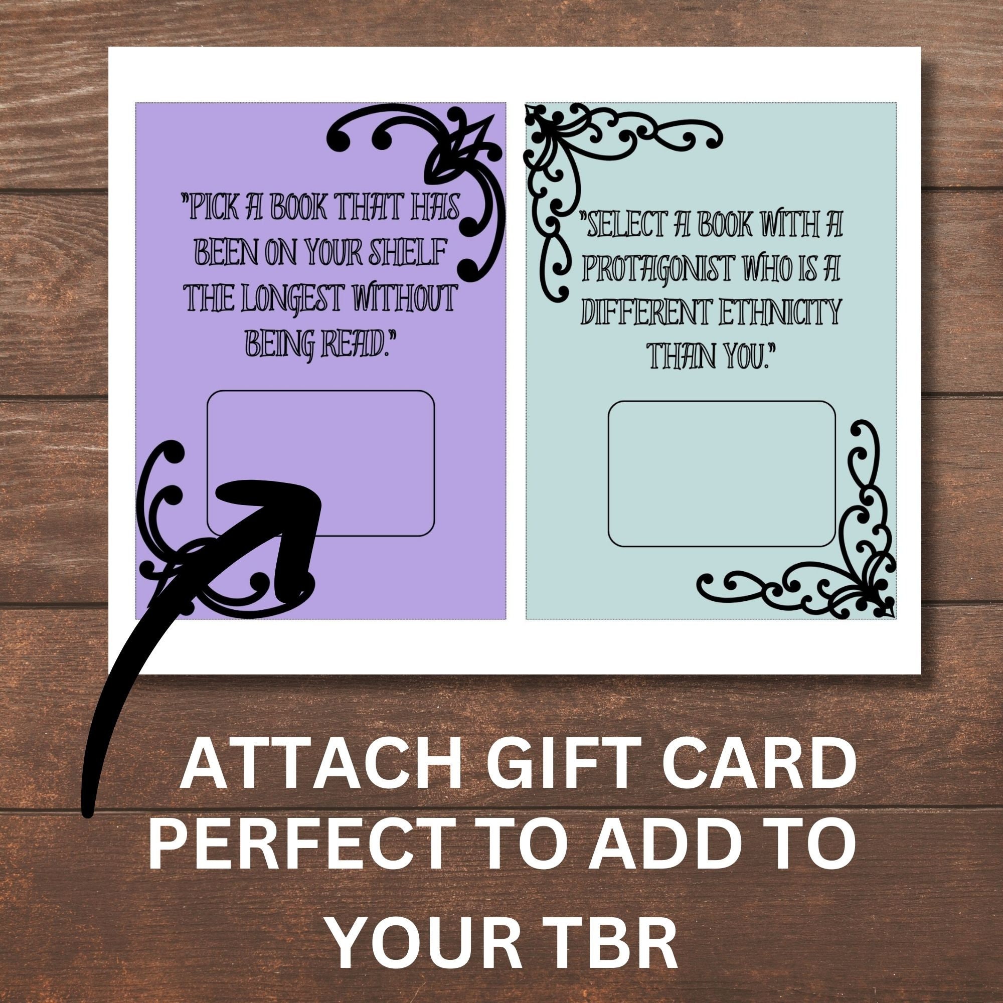 Bookish Gifts Printable Gift Card Book, Printable Christmas Gift Card ...