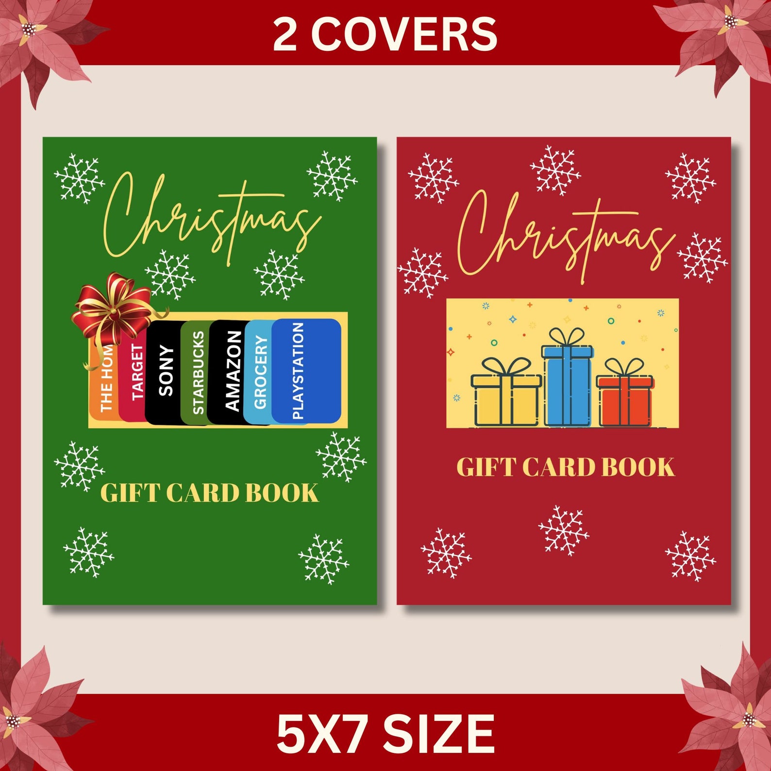 Christmas Gift Card Book, Printable Christmas Gift for Kids, Christmas ...