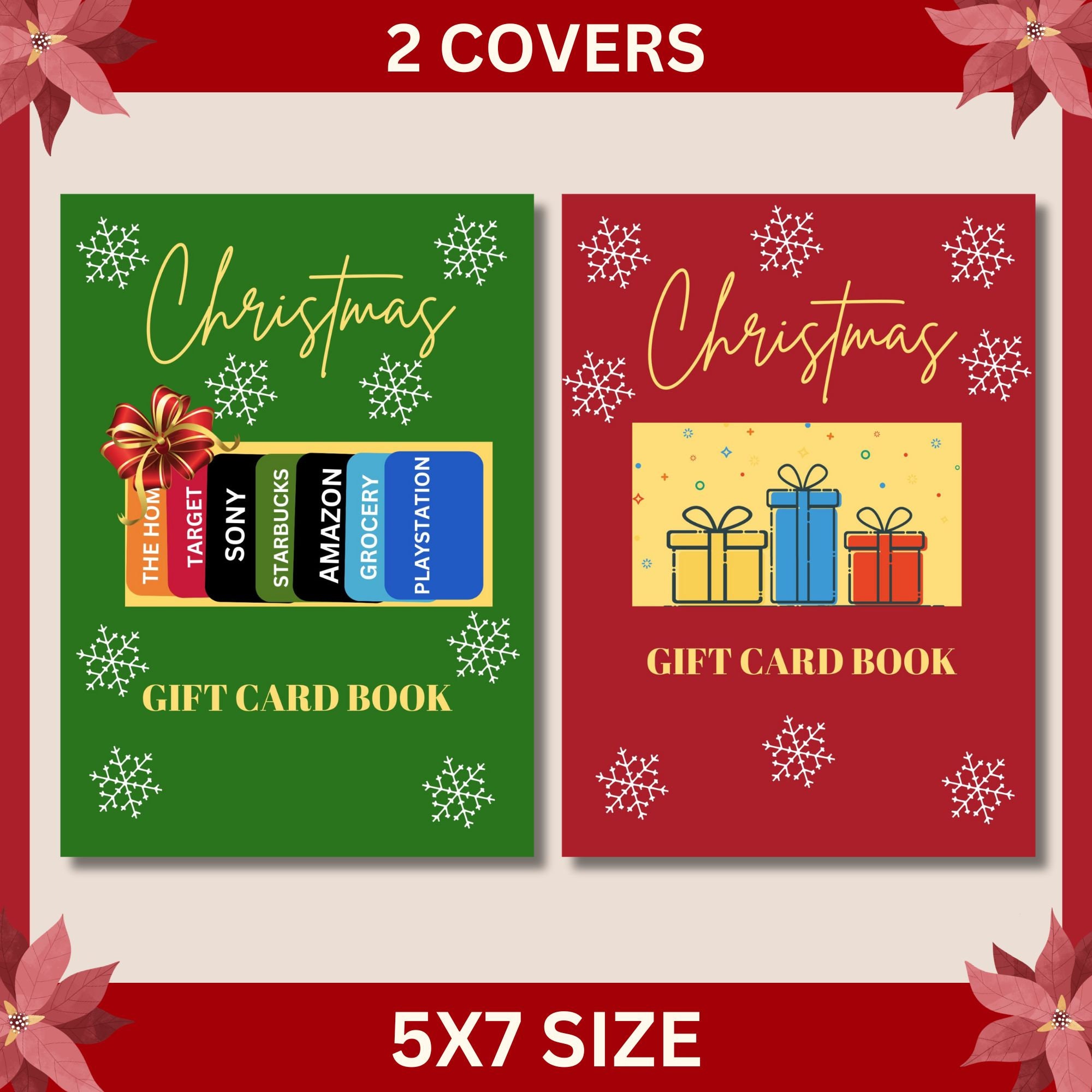 Christmas Gift Card Book, Printable Christmas Gift for Kids, Christmas ...