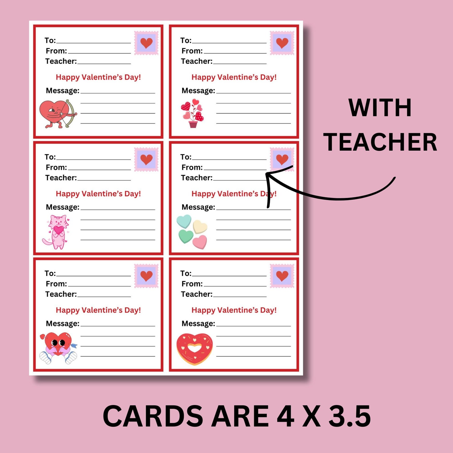 Editable Valentines Day Candy Gram Printable, Lollipop Candy Gram for ...