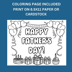 All About My Dad Printable, Fathers Day Coloring Card Printable, DIY ...