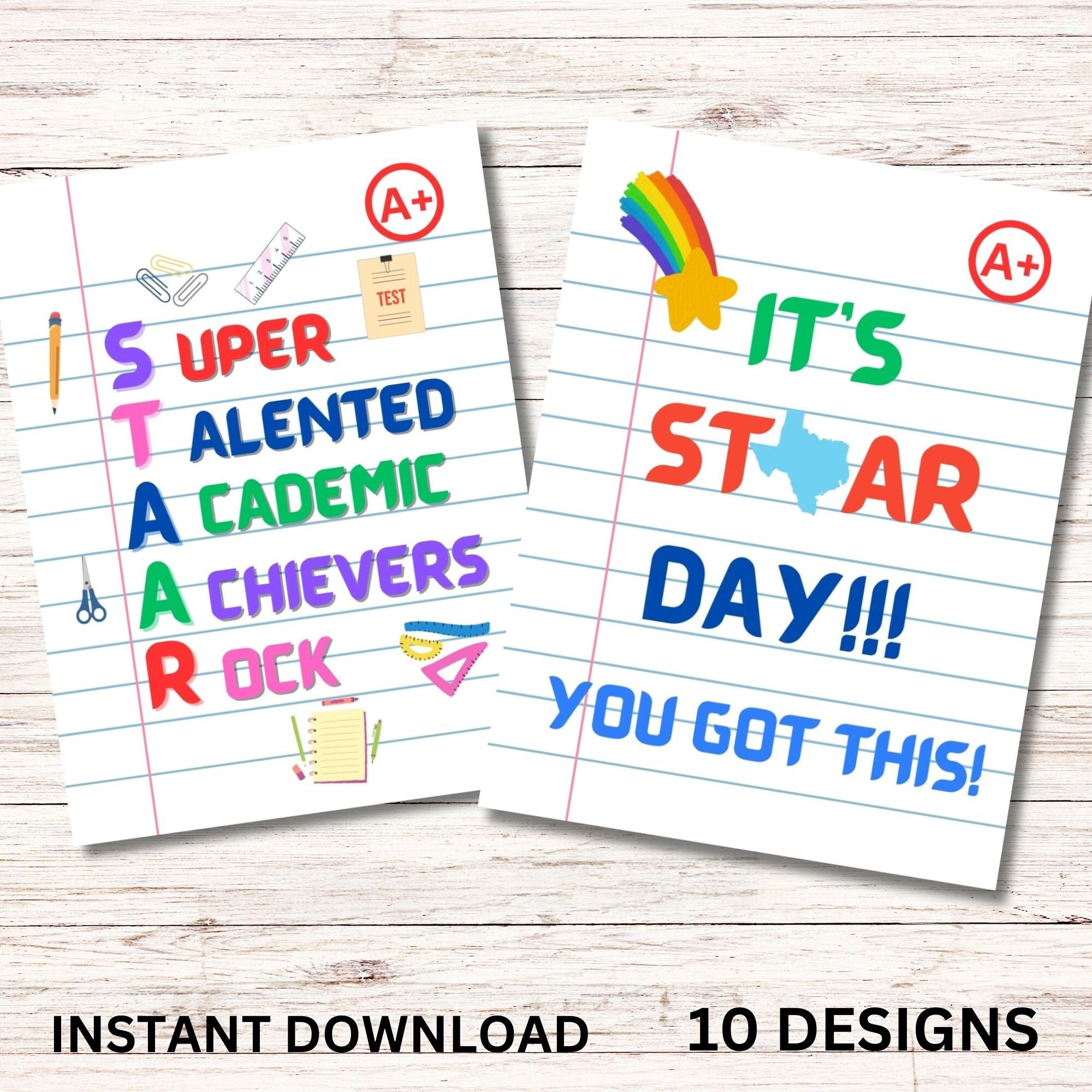 STAAR Testing Day Snack Tag Printable Classroom Treat Tag, Test ...