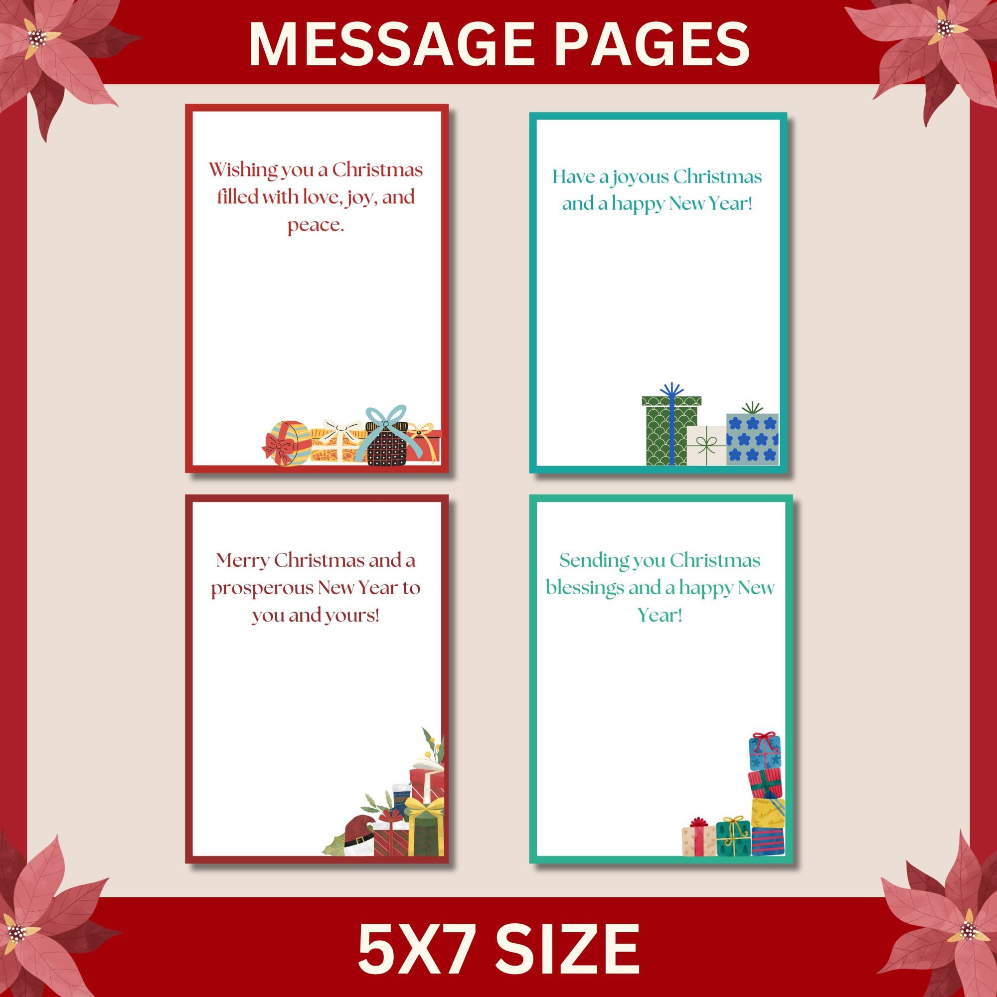 Christmas Gift Card Book, Printable Christmas Gift for Kids, Christmas ...