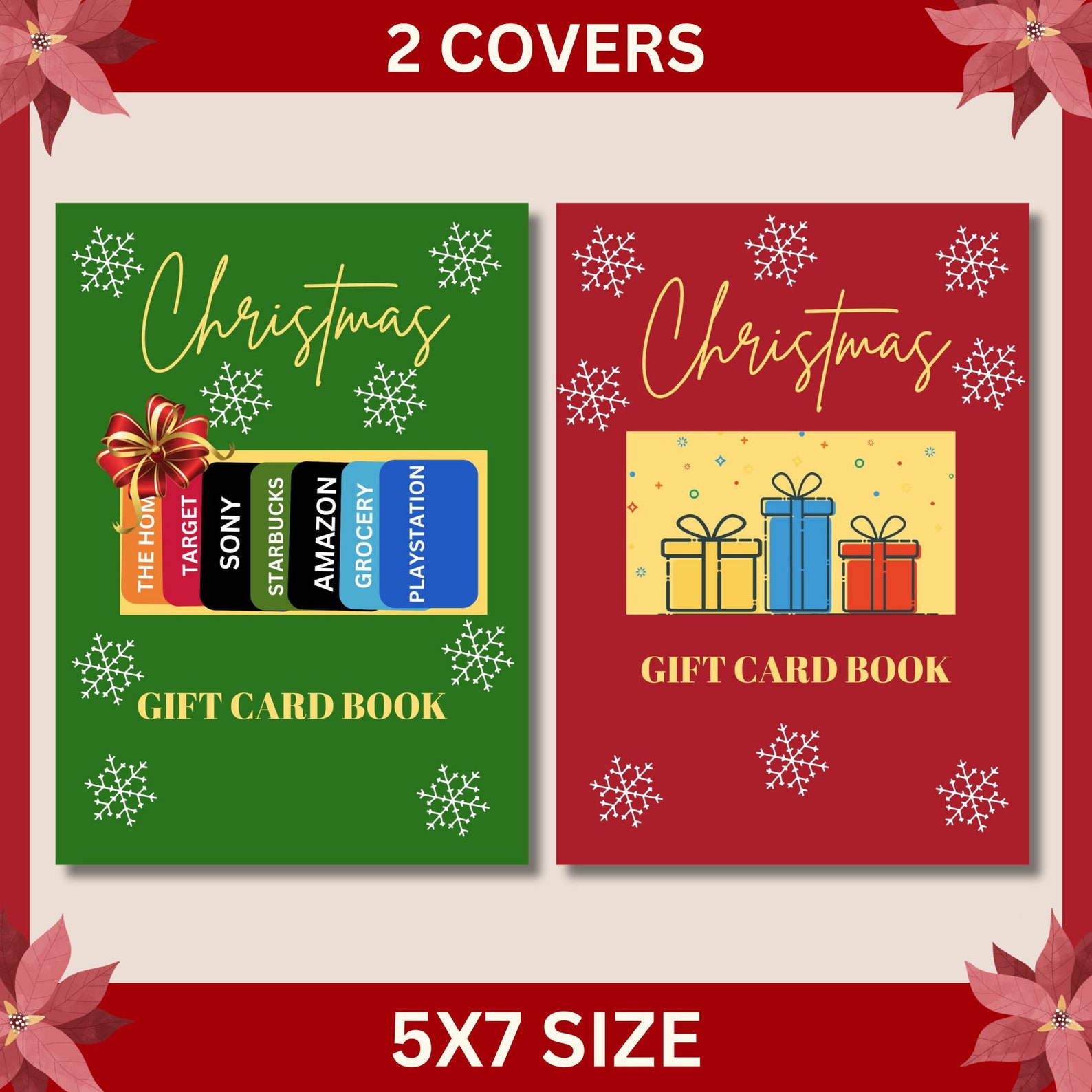 Christmas Gift Card Book, Printable Christmas Gift for Kids, Christmas ...