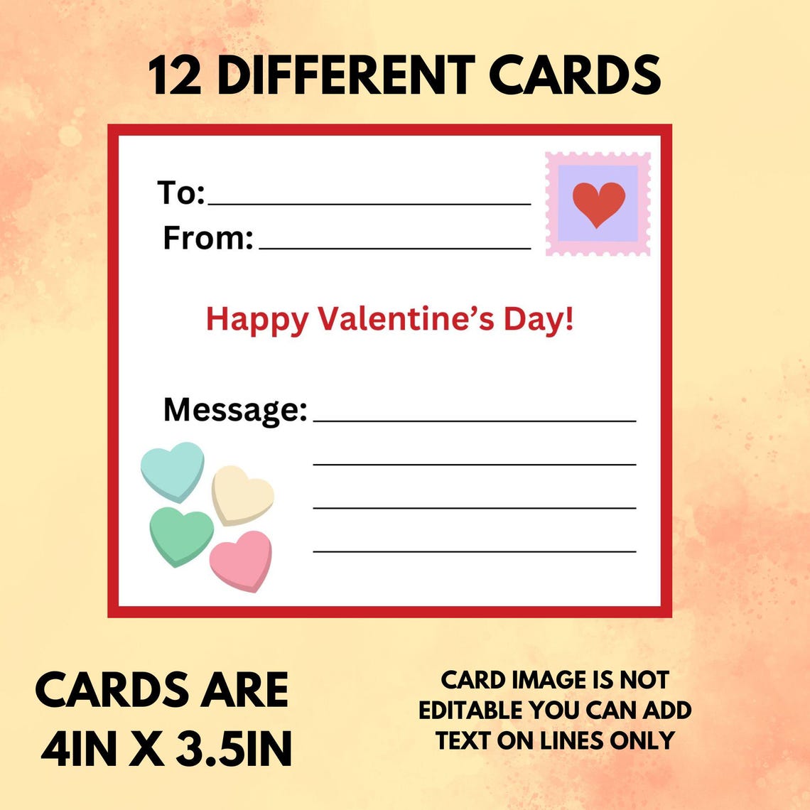 Editable Valentines Day Flower Gram Printable, Carnation Gram for ...