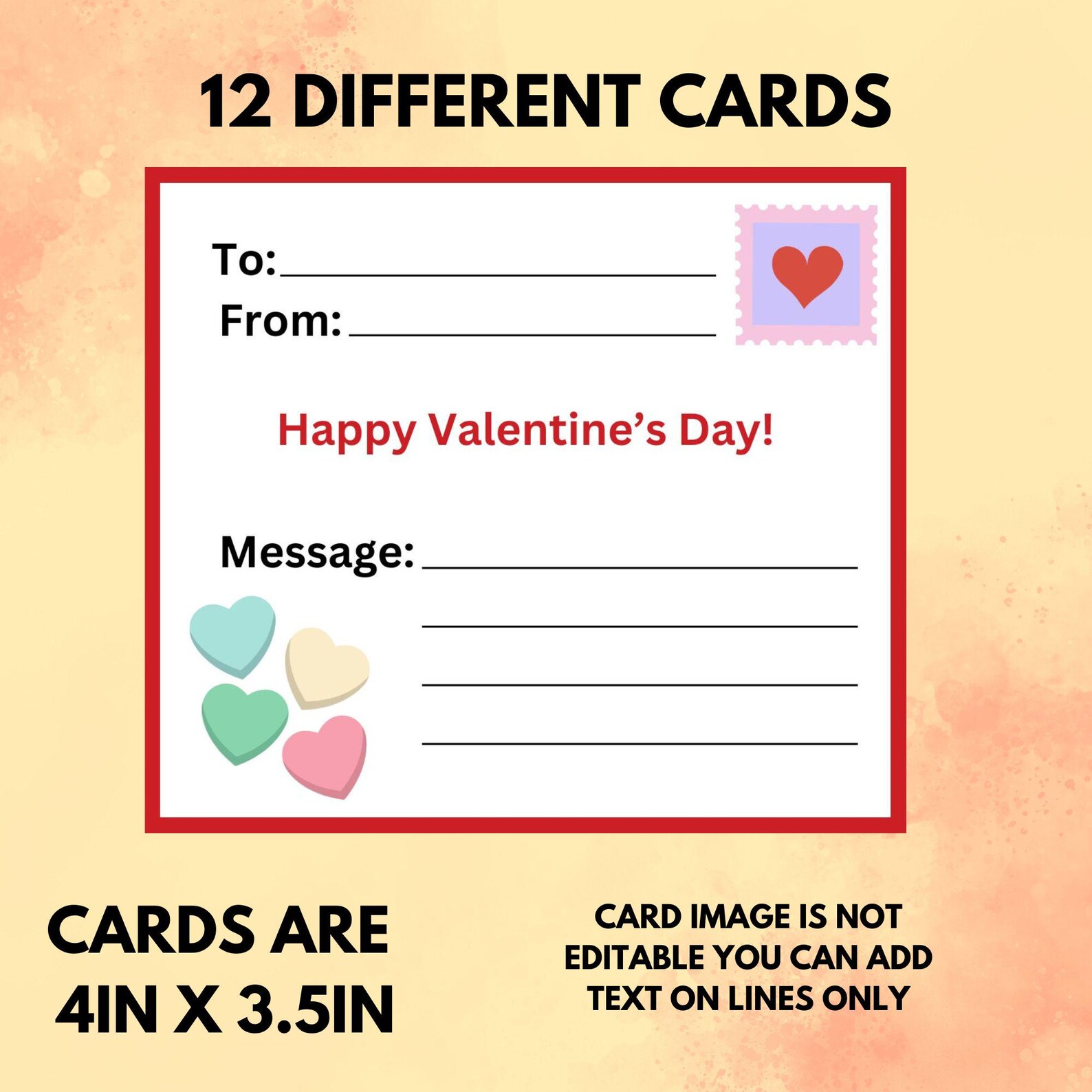 Editable Valentines Day Flower Gram Printable, Carnation Gram for ...