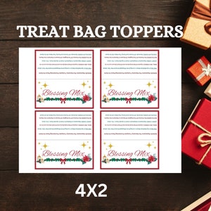 Blessing Mix Bag Topper, Blessing Mix Favor Tag, Christmas Treat Bag ...