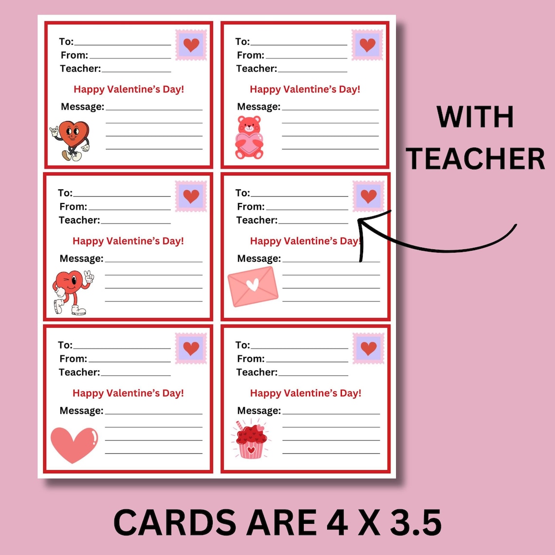 Editable Valentines Day Candy Gram Printable, Lollipop Candy Gram for ...