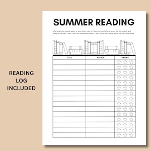 Summer Reading Tracker: Coloring Chart for Kids (PDF) - Etsy