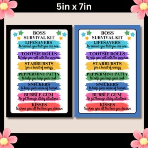 Boss Survival Kit, Boss Appreciation, Boss Day Gift Tags, Boss Thank ...