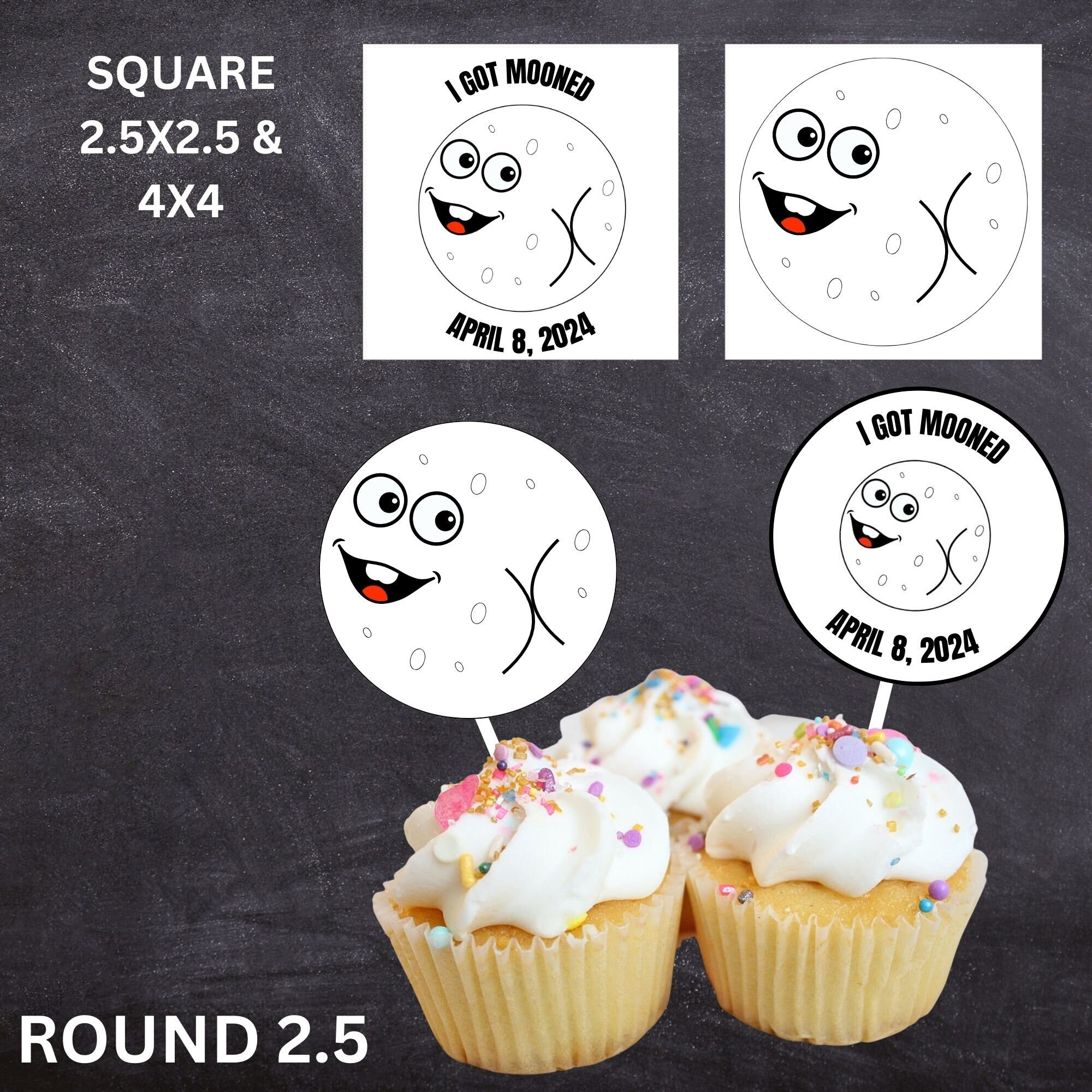 Solar Eclipse 2024 Printable Party Supplies Gift Tags, Total Lunar ...