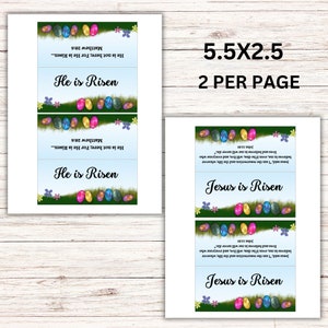 Jesus is Risen Easter Printable, He is Risen Treat Bag Topper, Jesus is ...