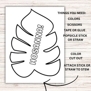 Palm Sunday Craft Activity Bundle, Hosanna Palm Sunday Handprint Art ...