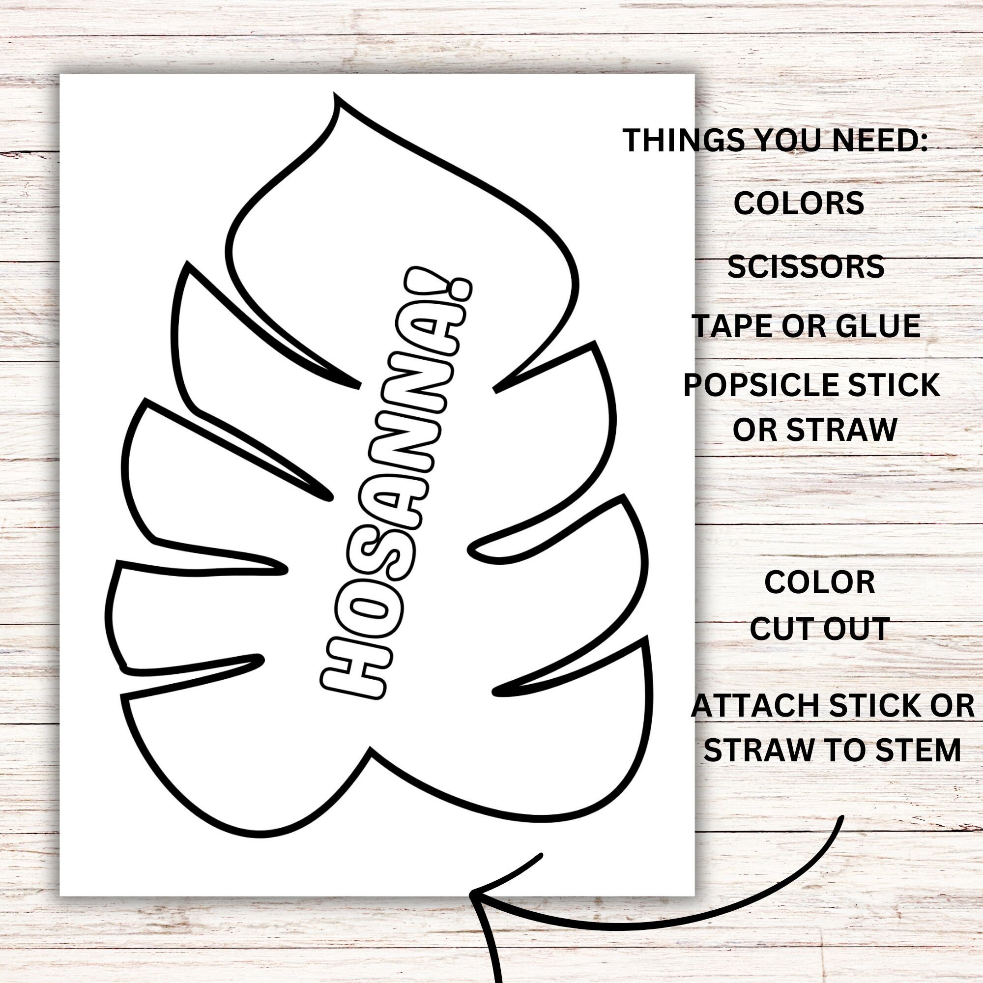 Palm Sunday Craft Activity Bundle, Hosanna Palm Sunday Handprint Art ...