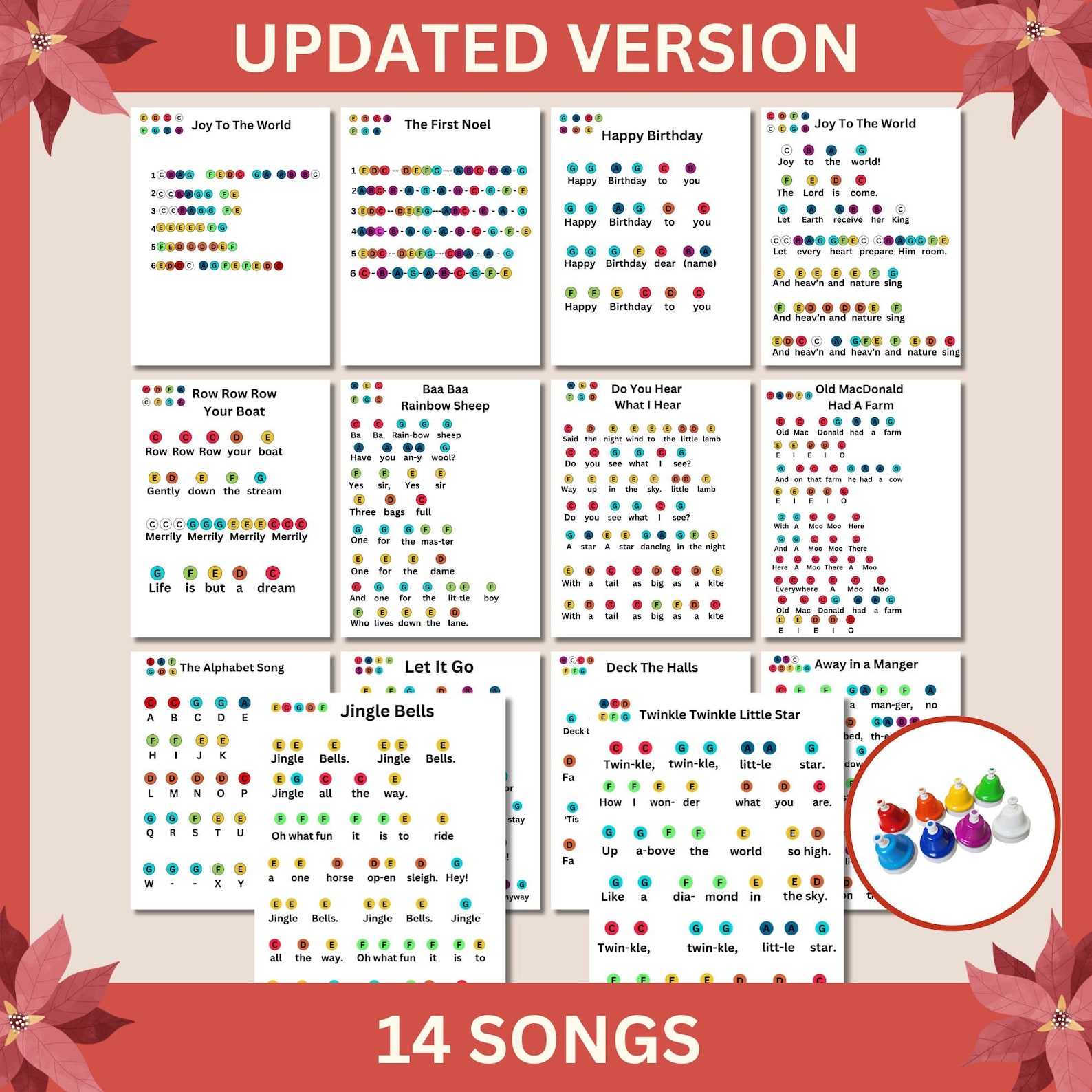 Handbell Sheet Music Instant Digital Download, Printable Hand Bell ...