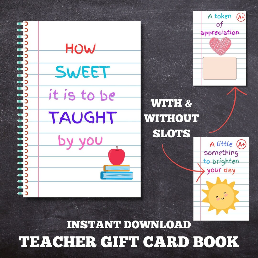 Teacher Appreciation Day Card, Teacher Appreciation Gift, Valentines ...