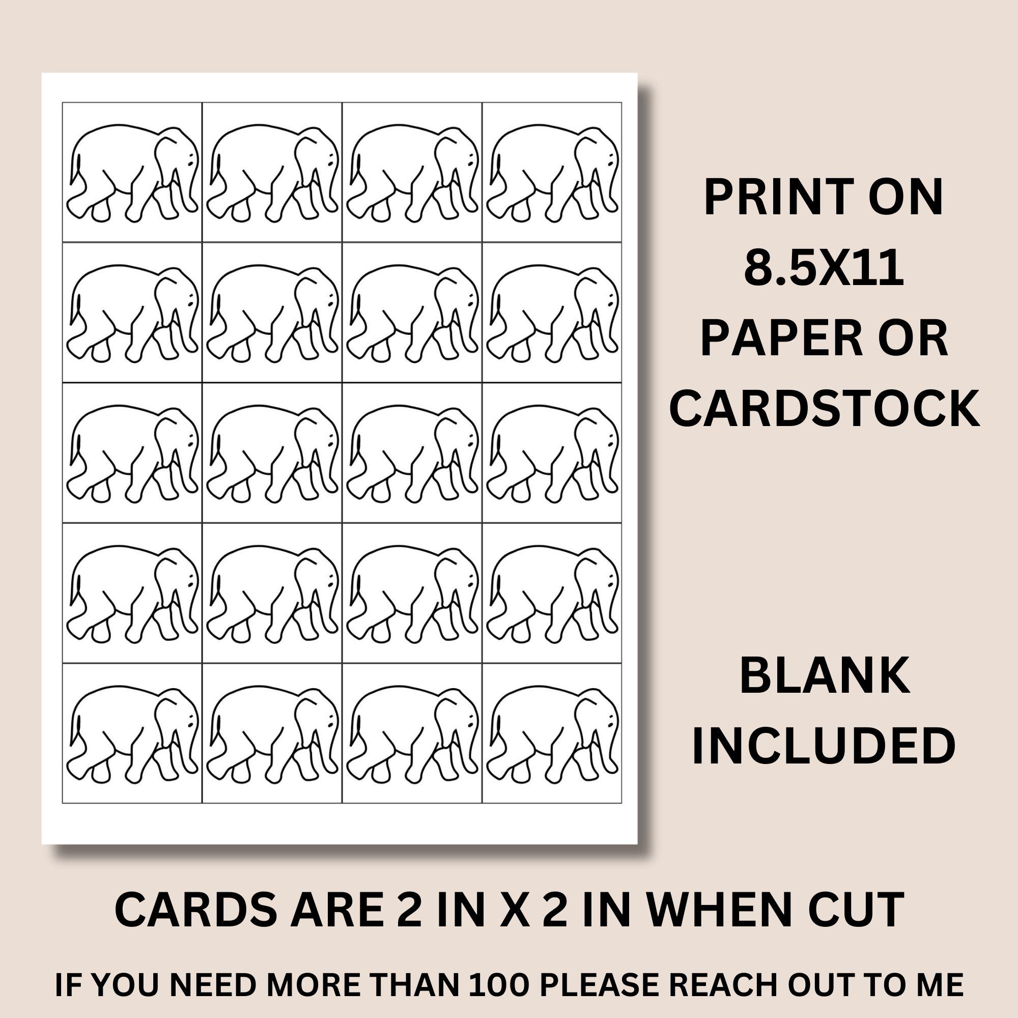 White Elephant Gift Exchange Number Cards Printable Instant Digital ...