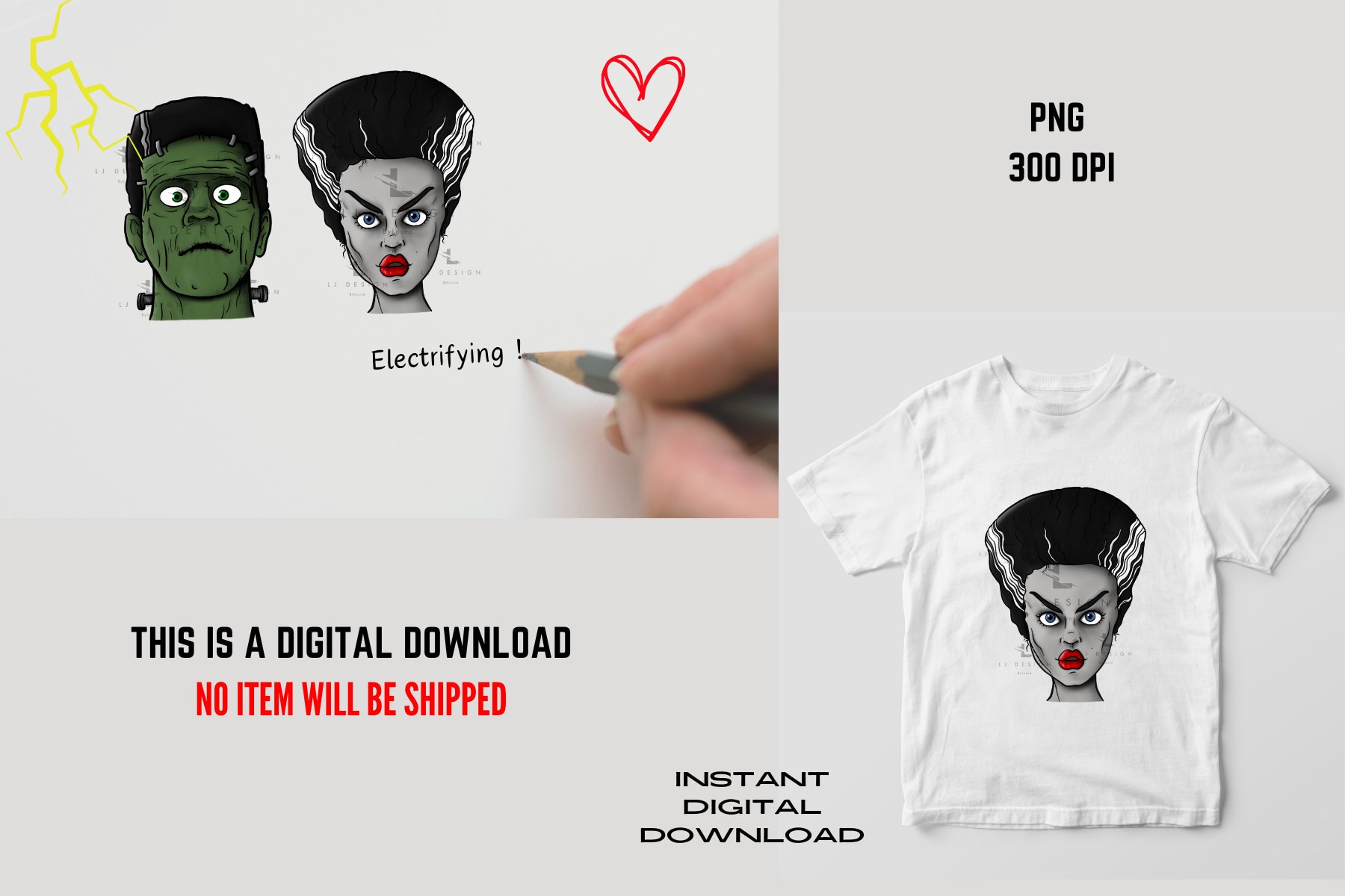 Digital Download Horror Characters PNG File Transparent Perfect for Any ...