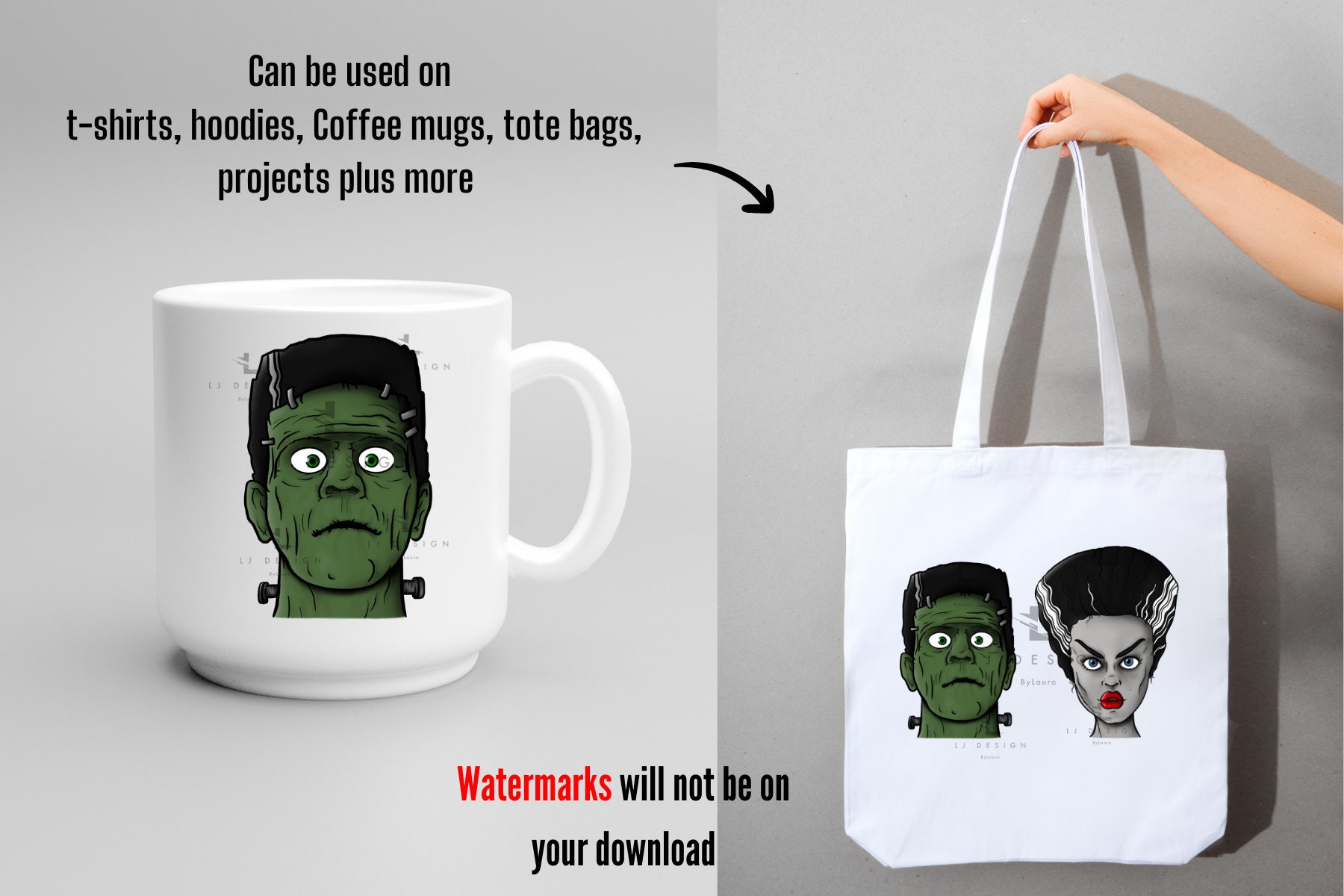 Digital Download Horror Characters PNG File Transparent Perfect for Any ...