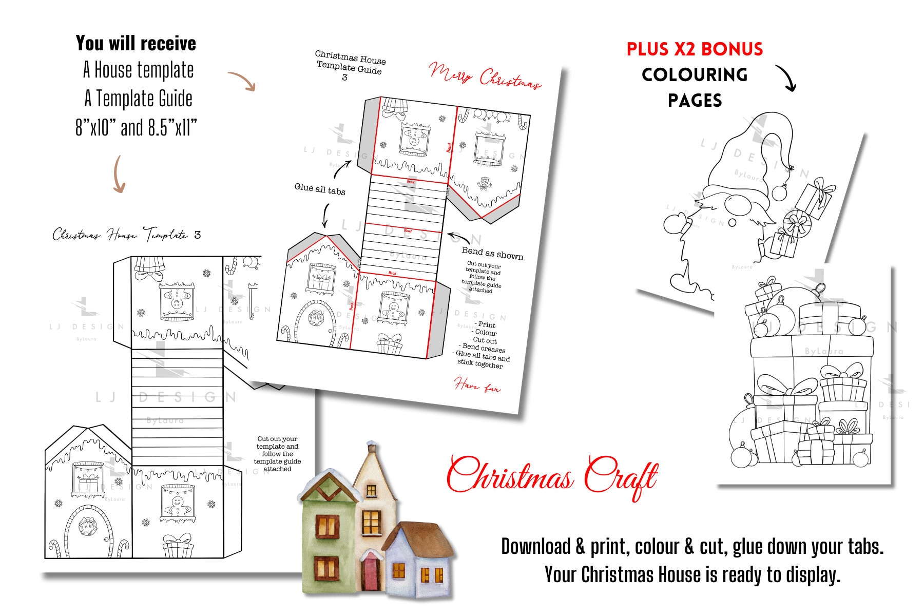 Christmas House 3 - PDF Instant Download | Plus 2 Bonus Christmas ...