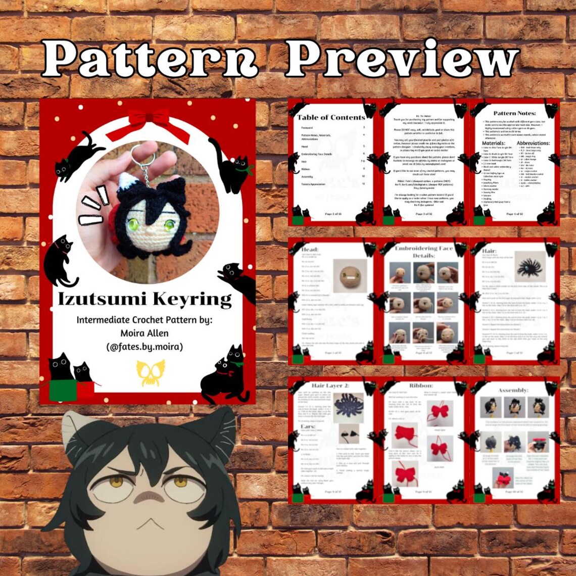 PATTERN ONLY Izutsumi Keyring - Etsy