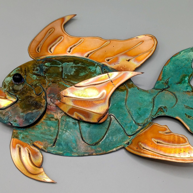 Metal Fish Yard Art - Etsy