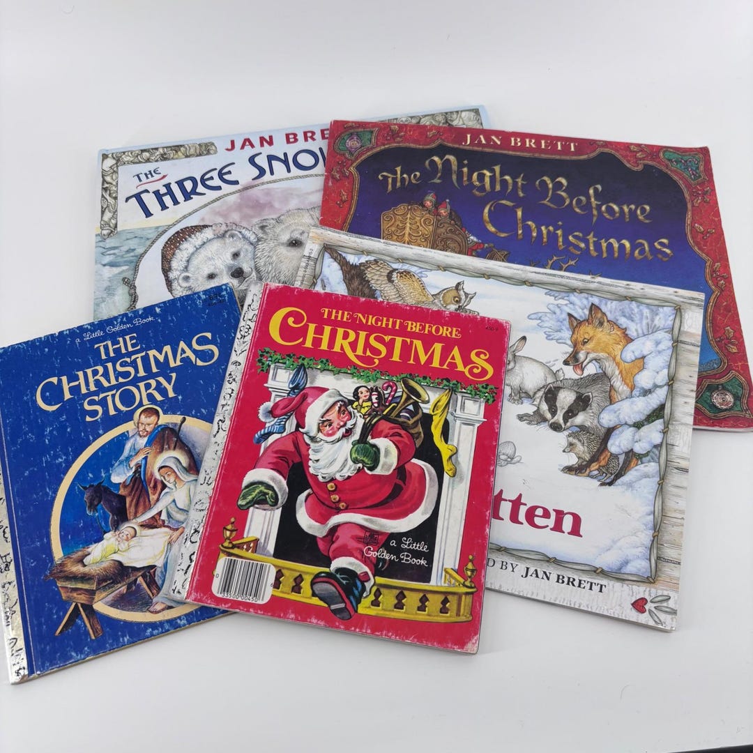 Vintage Little Golden Books Christmas Bundle Jan Brett Bundle Night ...