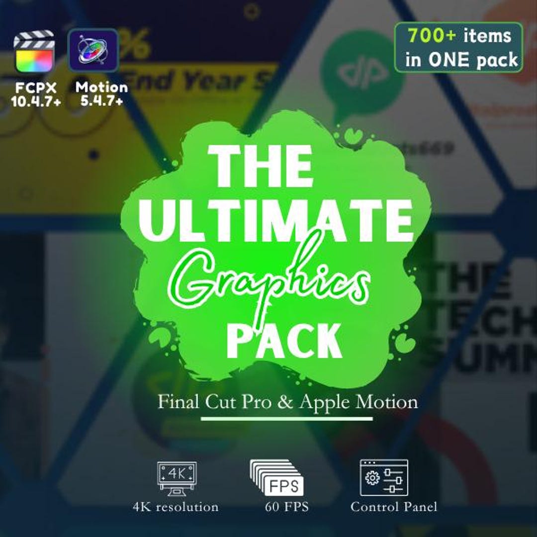 The Ultimate Graphics Pack for Final Cut Pro, Video Editing Pack for Final Cut Pro, Final Cut ...