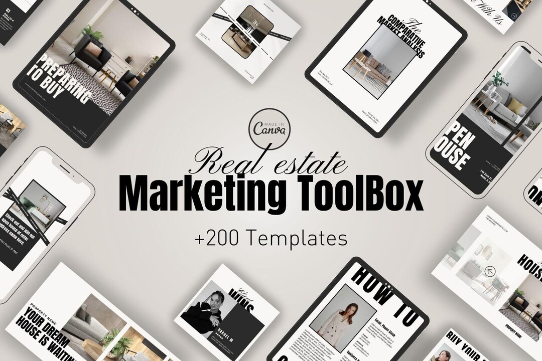 Real Estate Marketing Toolbox Bundle | Canva Templates for Agents ...