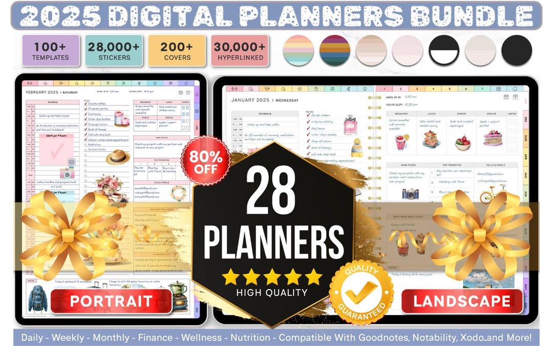 2025 Ultimate Digital Planner Bundle | 28 Digital Planner + 4800 ...